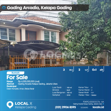 Rumah Gading Arcadia Kelapa Gading, Jakarta Utara | Rumah123