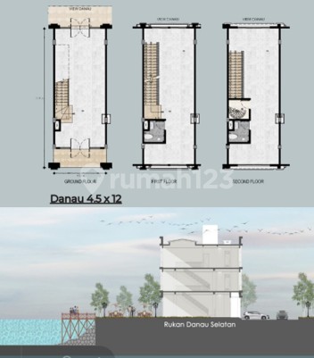 BrandNew Ruko La Riviera PIK2 4,5x12 2 Muka Hadap Danau Strategis ...