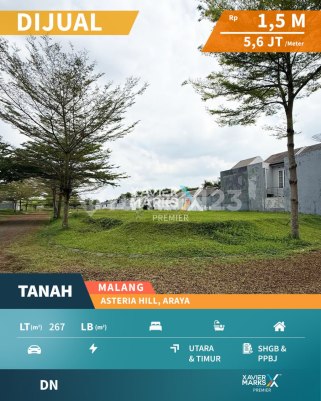 Tanah Kavling Hook di Cluster Asteria Hill, The Araya Malang | Rumah123