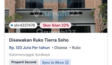 Sewa Ruko di Surabaya, Murah | Harga 2024