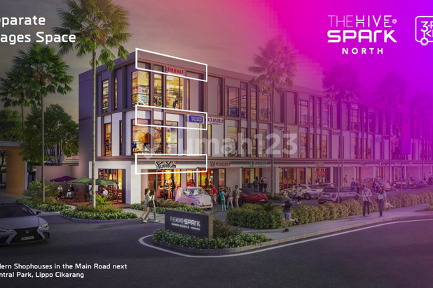 Dijual Ruko Baru 3 Lantai Hook Ruko The Hive Spark North di Jalan Utama ...