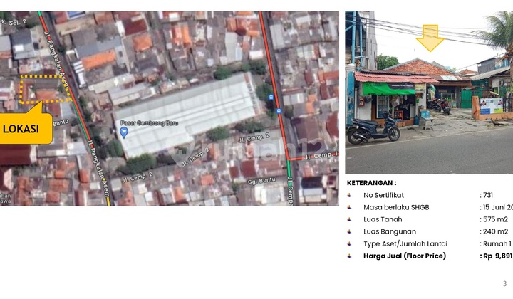 DIJUAL RUMAH / MESS DI JOHAR BARU JAKARTA PUSAT | Rumah123