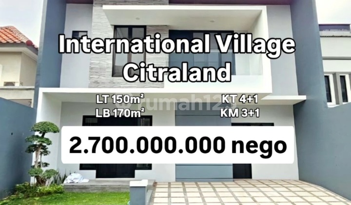 Rumah Dijual di Citraland, Surabaya | Harga 2025