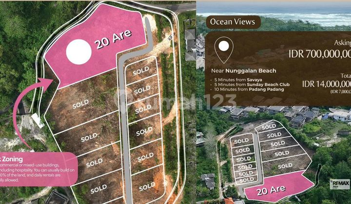 High Value Freehold Land With Ocean View In Prime Uluwatu | Rumah123