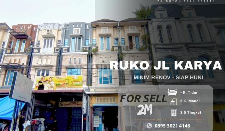 Ruko Jalan Karya Medan - Siap Huni - Inti Kota Medan | Rumah123