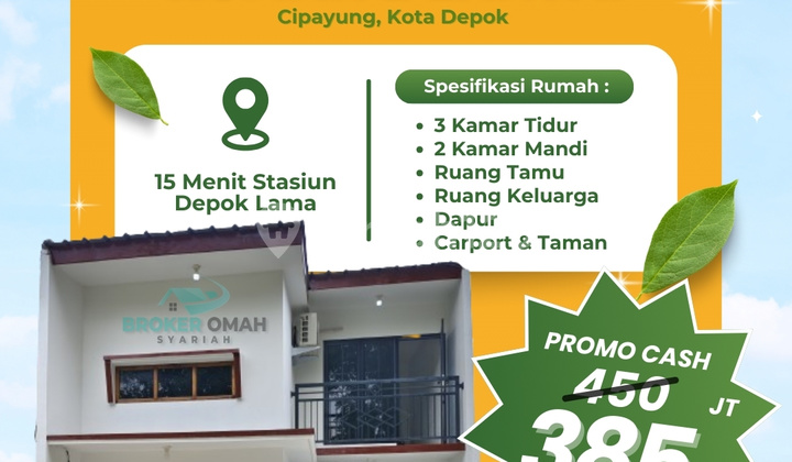 Tinggal 2 Unit! Rumah 2 Lantai Depok Promo Cash 385 Juta | Rumah123